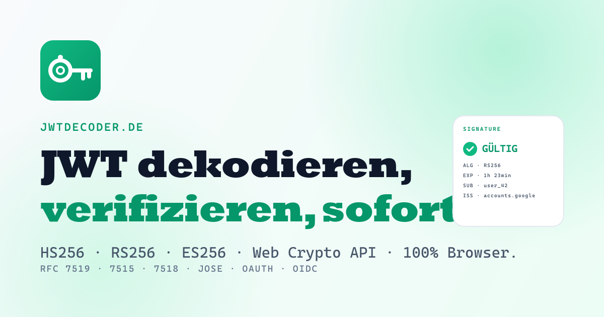 JWT Decoder: Token kostenlos dekodieren & prüfen